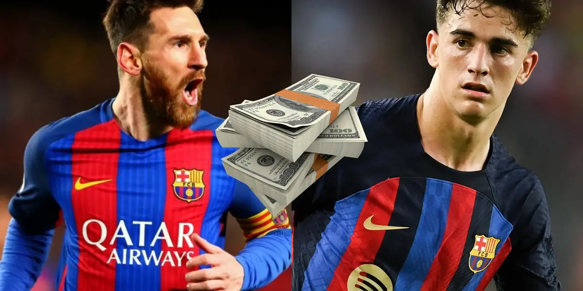 Mientras Gavi vale 90 millones, lo que valía Messi cuando tenía su edad