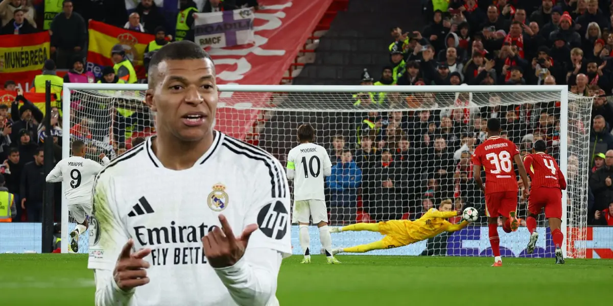 (FOTO) Así quedó Mbappé tras fallar su penal en el Liverpool vs Real Madrid
